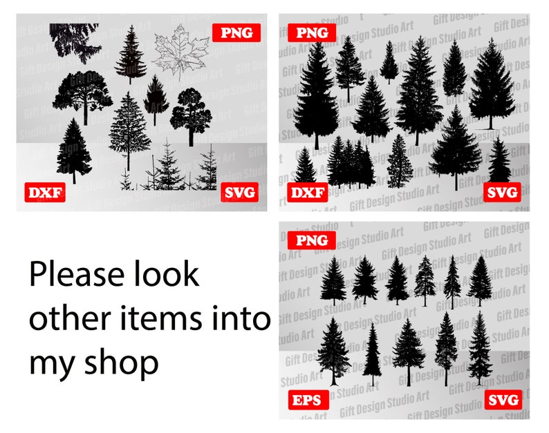 PINE Tree Silhouette SVG Pine Tree Digital Tall Skinny Tree - Etsy