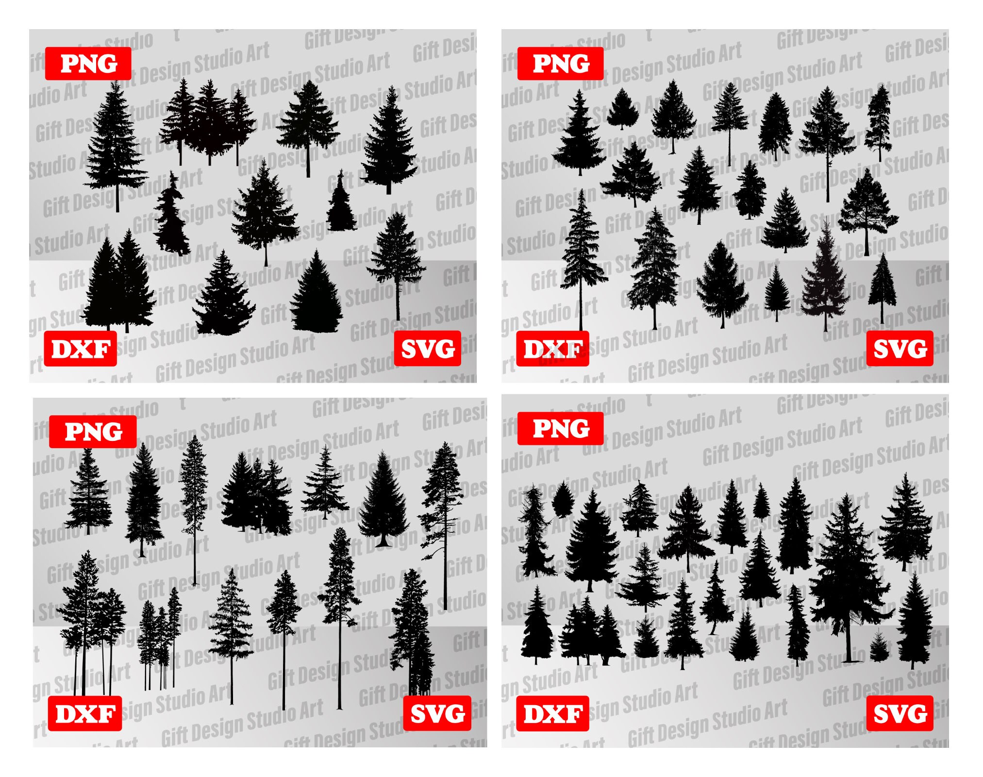 PINE Tree SVG - Tall Skinny Tree - Pine Tree Silhouette - Pine Tree ...