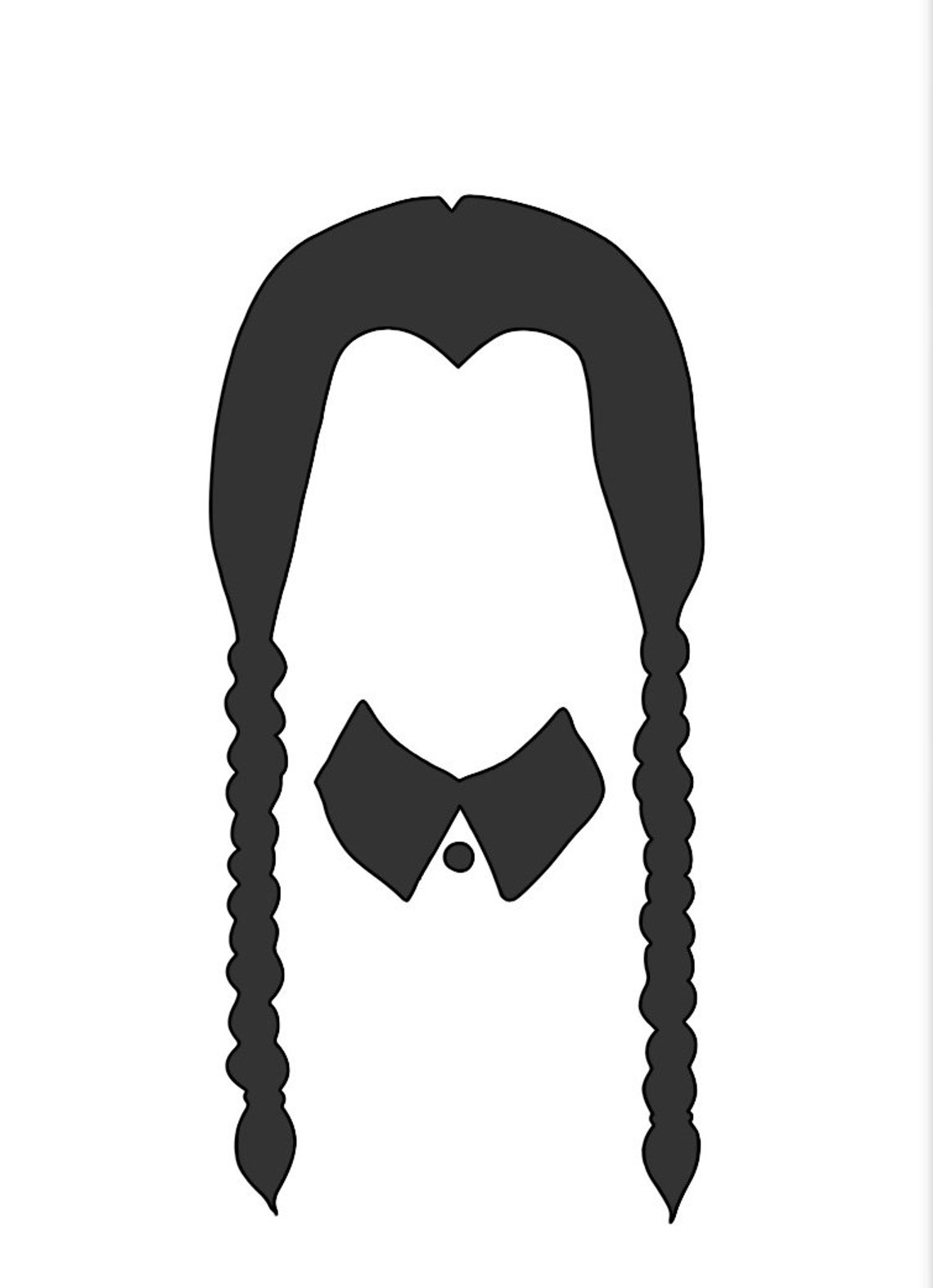 Wednesday Addams Face Mask | Etsy