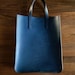 Leather Tote Bag, Midnight Blue - Etsy