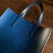 Leather Tote Bag, Midnight Blue - Etsy