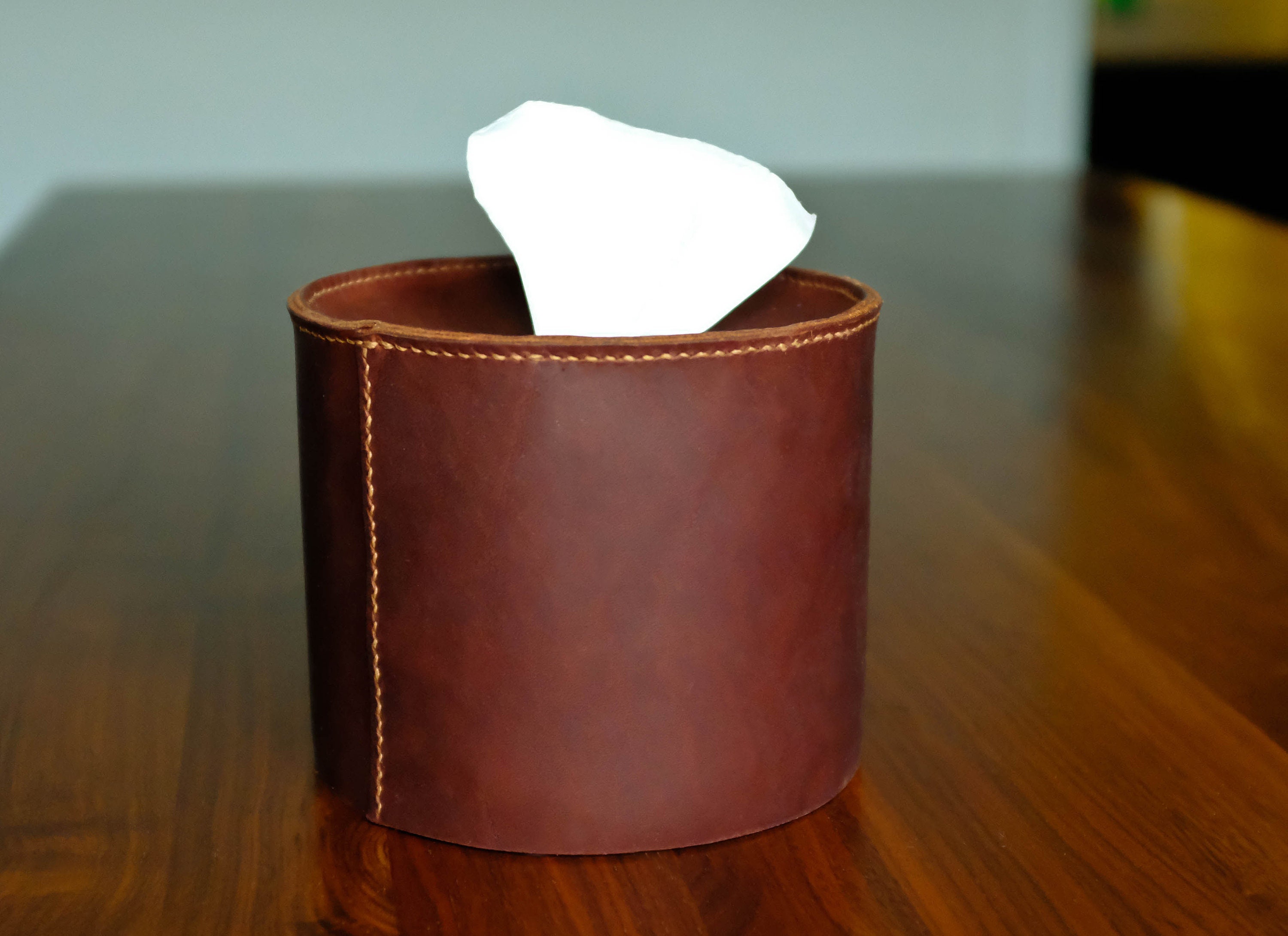 Leather Tissue Roll Cover, Dark Brown - Etsy