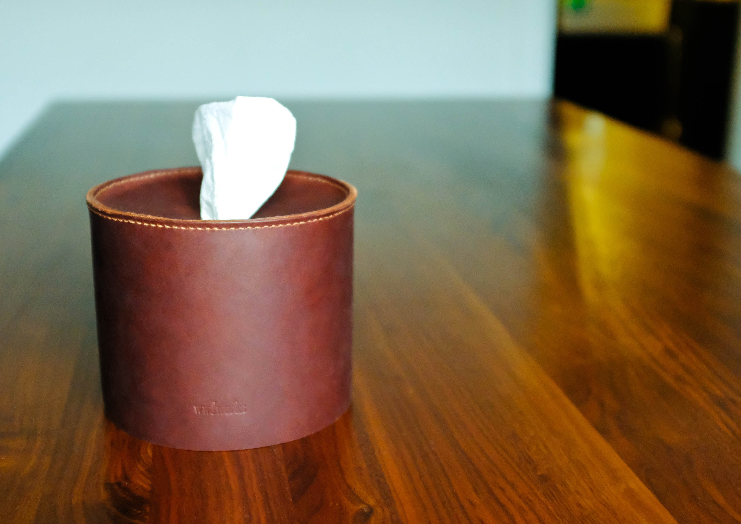 Leather Tissue Roll Cover, Dark Brown - Etsy