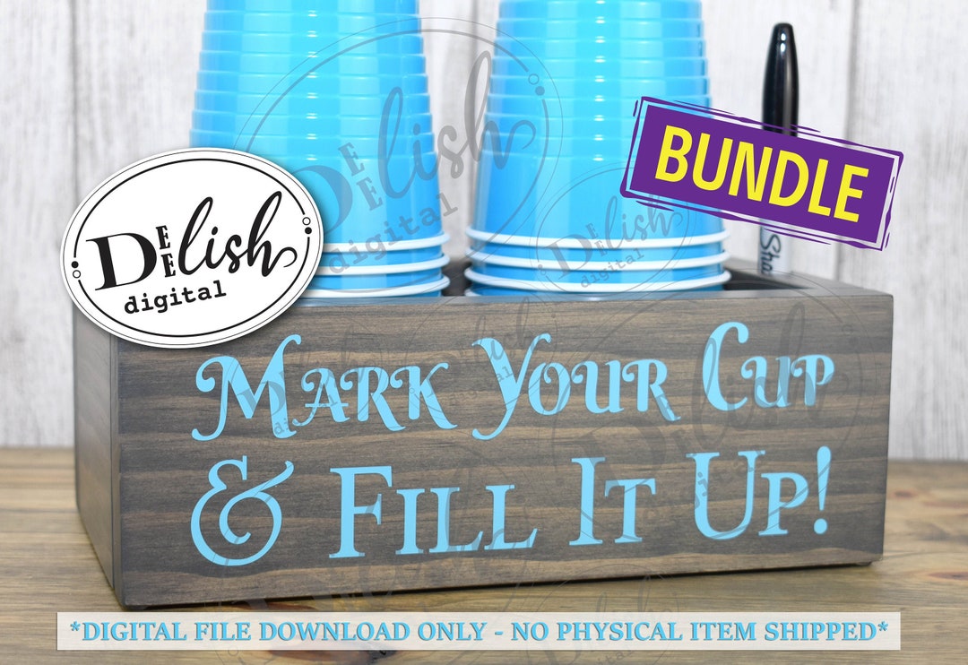 Mark Your Cup and Fill It up SVG Bundle | Svg Dxf Pdf Ai Eps Png | Solo ...