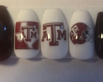 Texas A&m Nails - Etsy