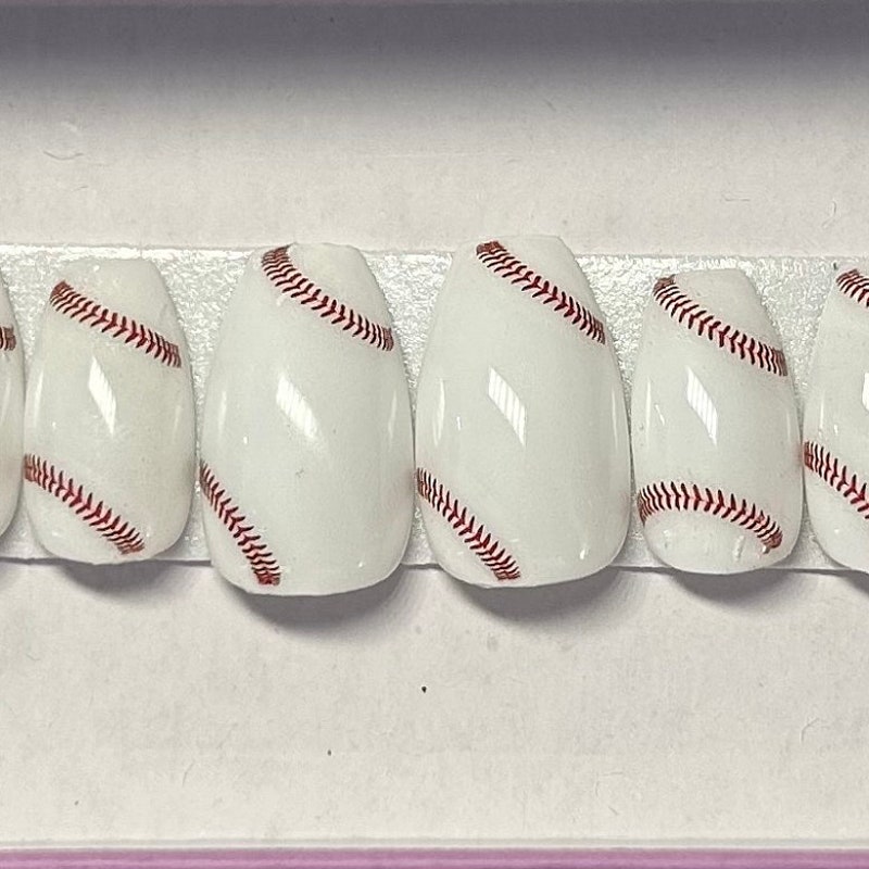 Baseball Nails - Etsy