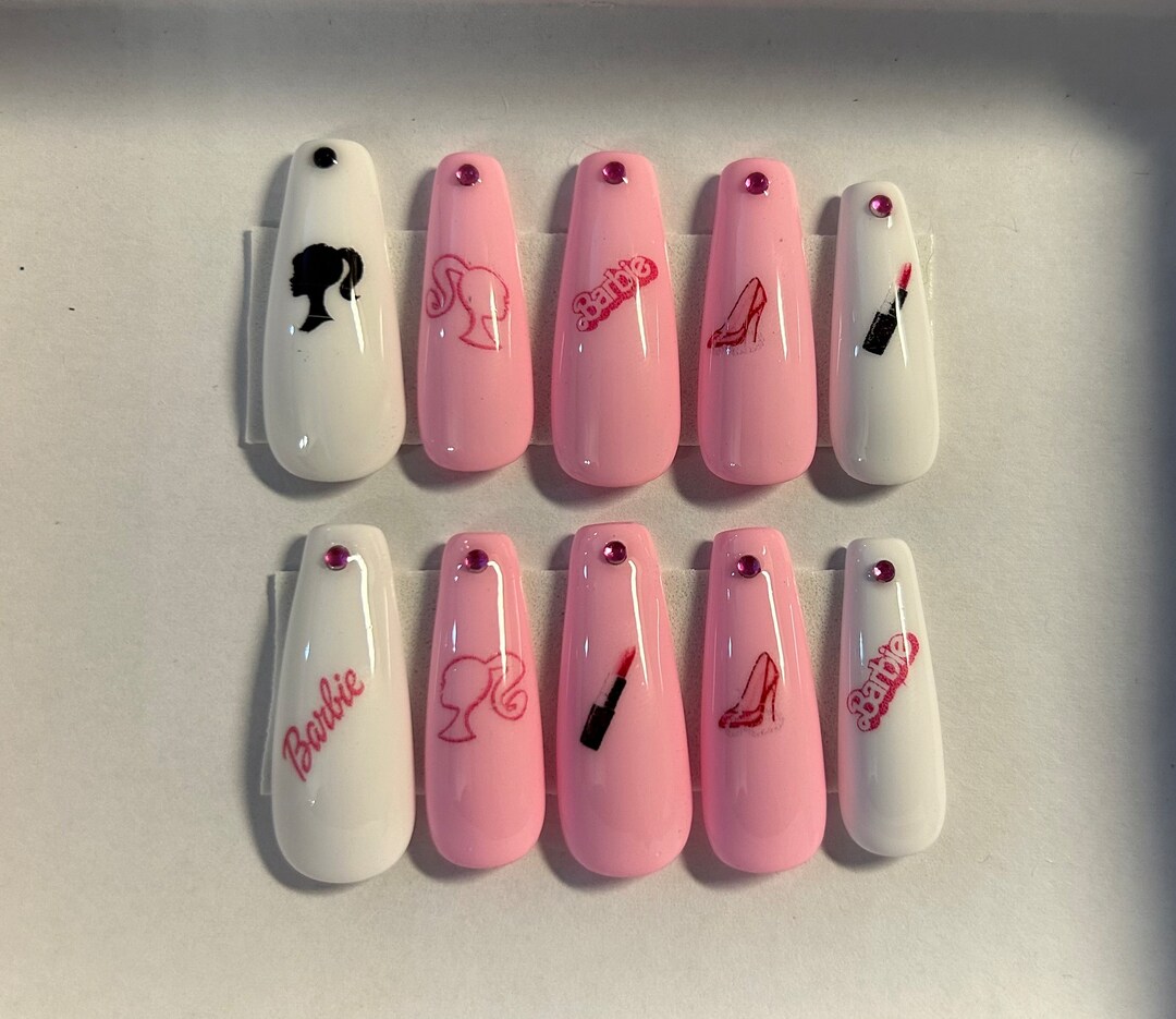 Custom Barbie Press on Nails - Etsy