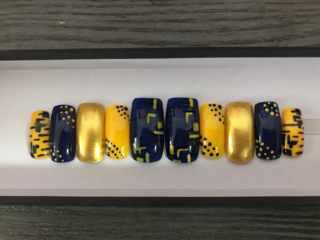 African Print Press on Nails - Etsy