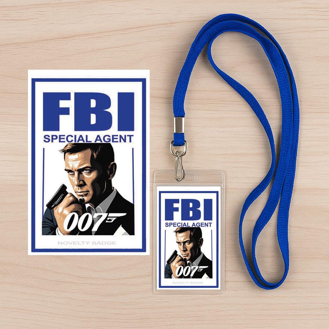 FBI Badge Costume Prop –laminated ID Cards With Lanyard | Realistic FBI ...