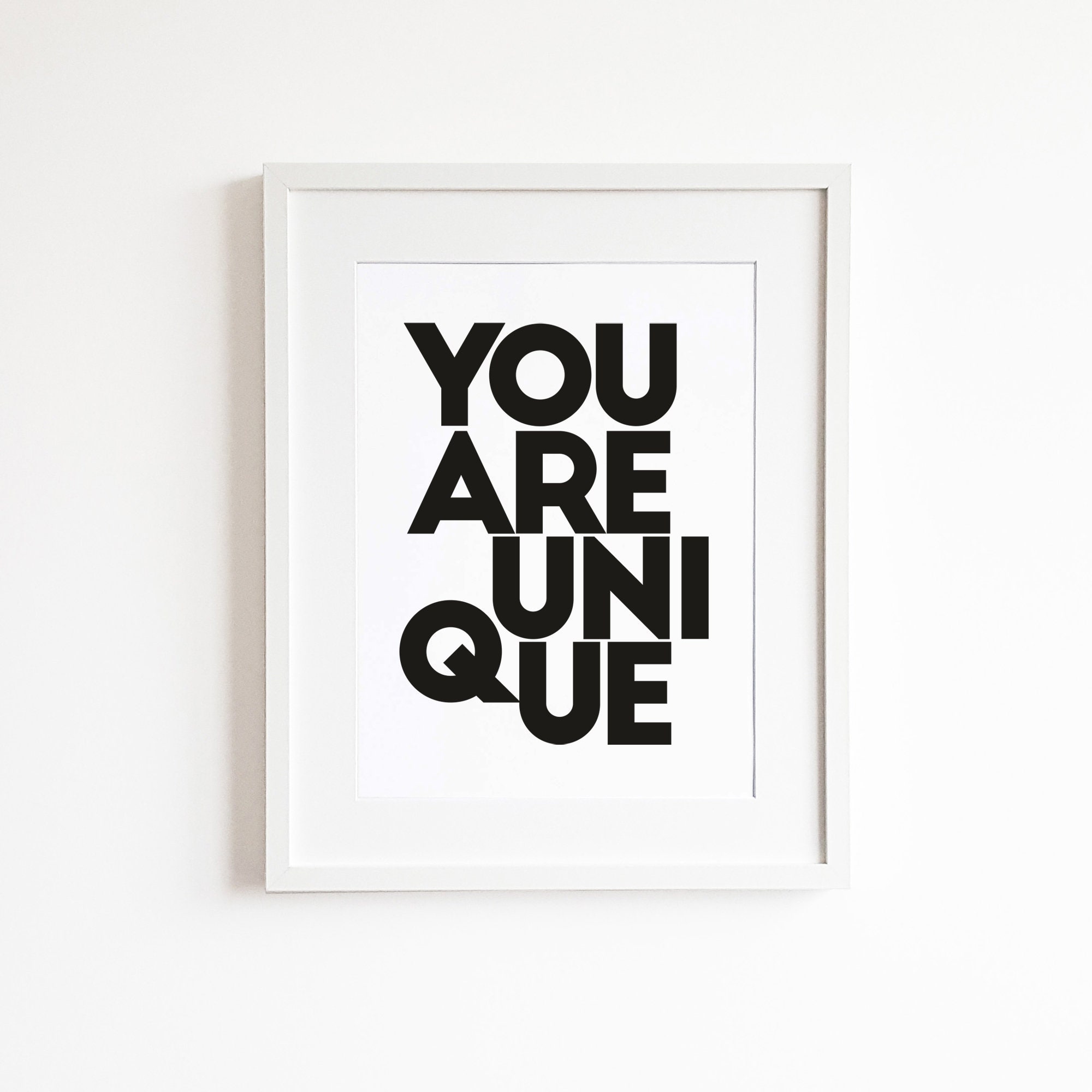 You Are Unique Instant Download Poster Friendship Uplifting - Etsy
