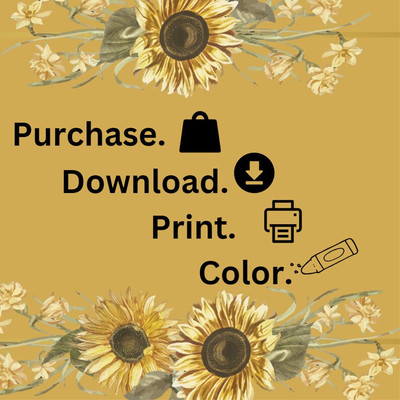 10 Printable Sunflower Coloring Pages, Sunflower Coloring, PDF ...