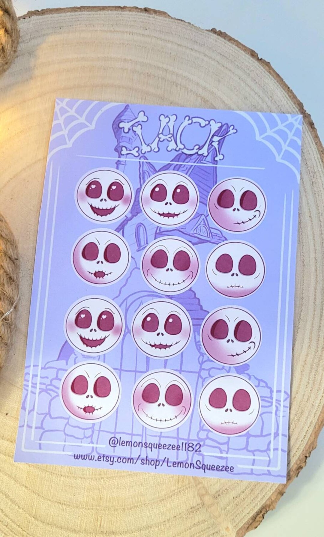 Skeleton Face Sticker Sheet - Etsy