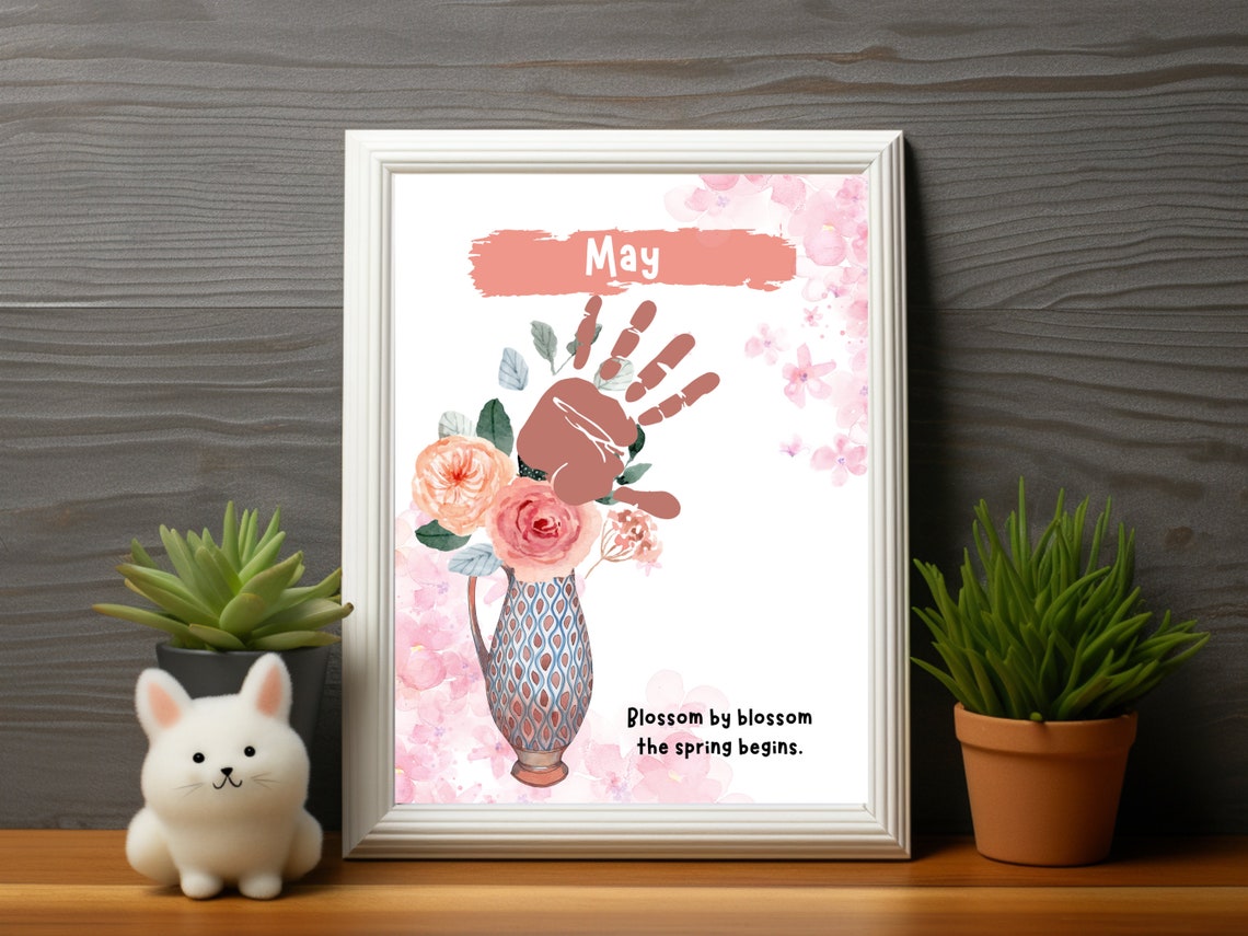 Handprint Memory Book Art | Keepsake Craft (digital Download ...