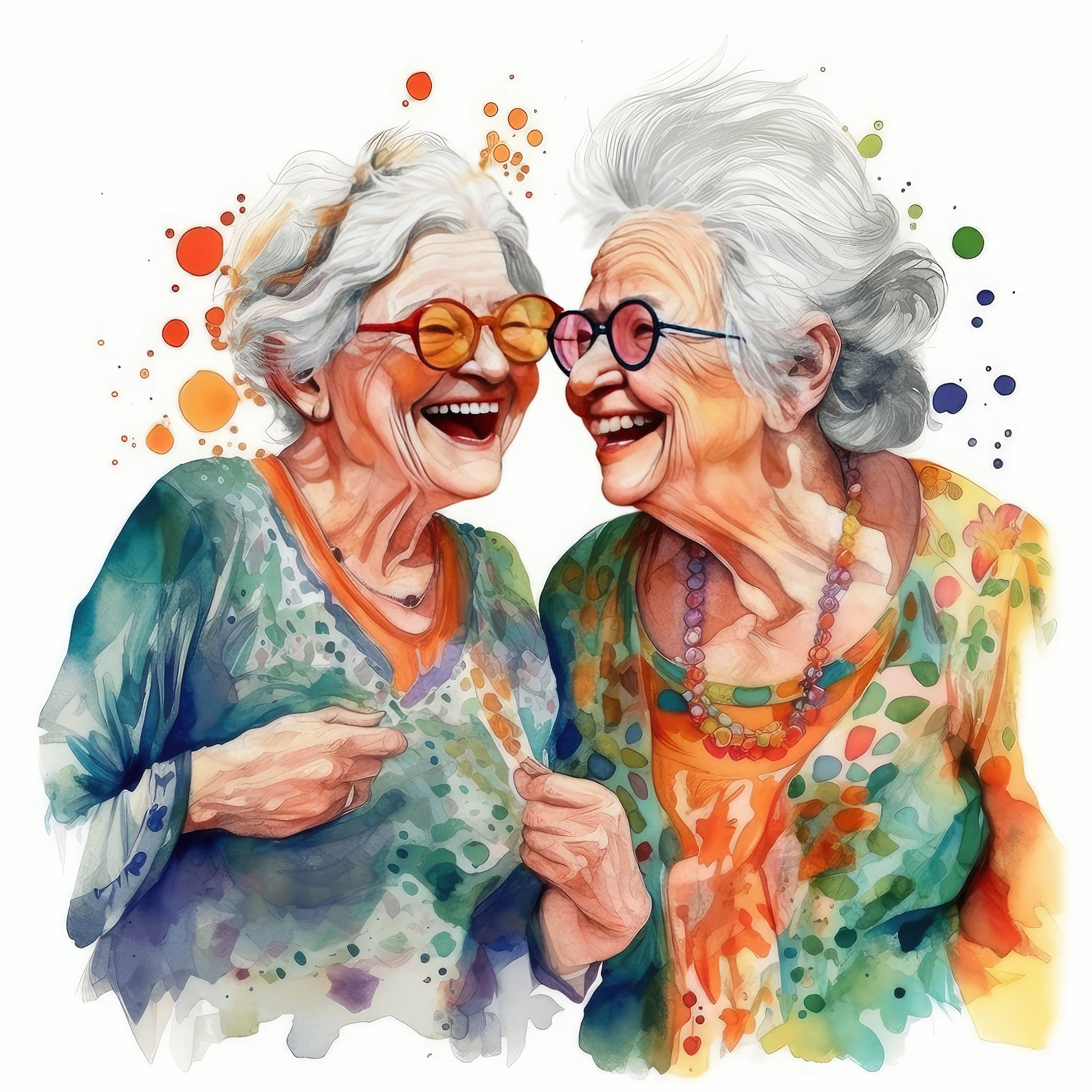 Watercolor Older People Clipart Bundle Set | Commercial Use (digital ...