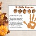 Five Little Acorns Fall Handprint Art Template, DIY Hand Print Craft ...