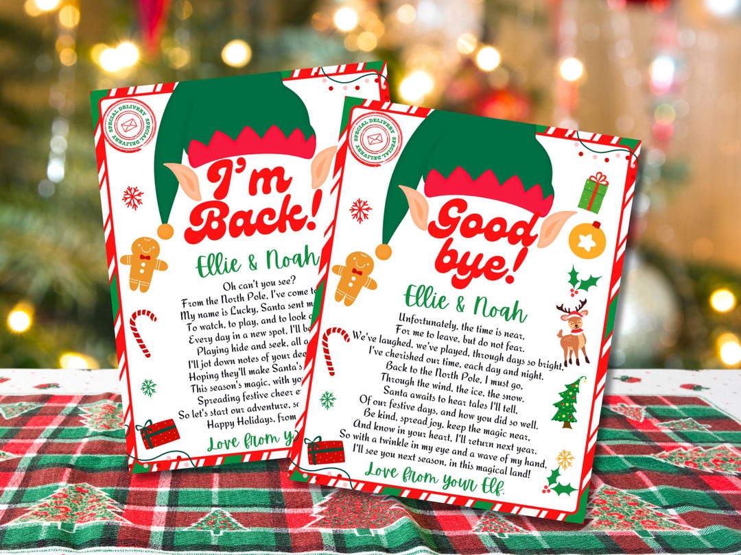 I'm Back Elf on the Shelf Letter Editable Template, Christmas Arrival ...