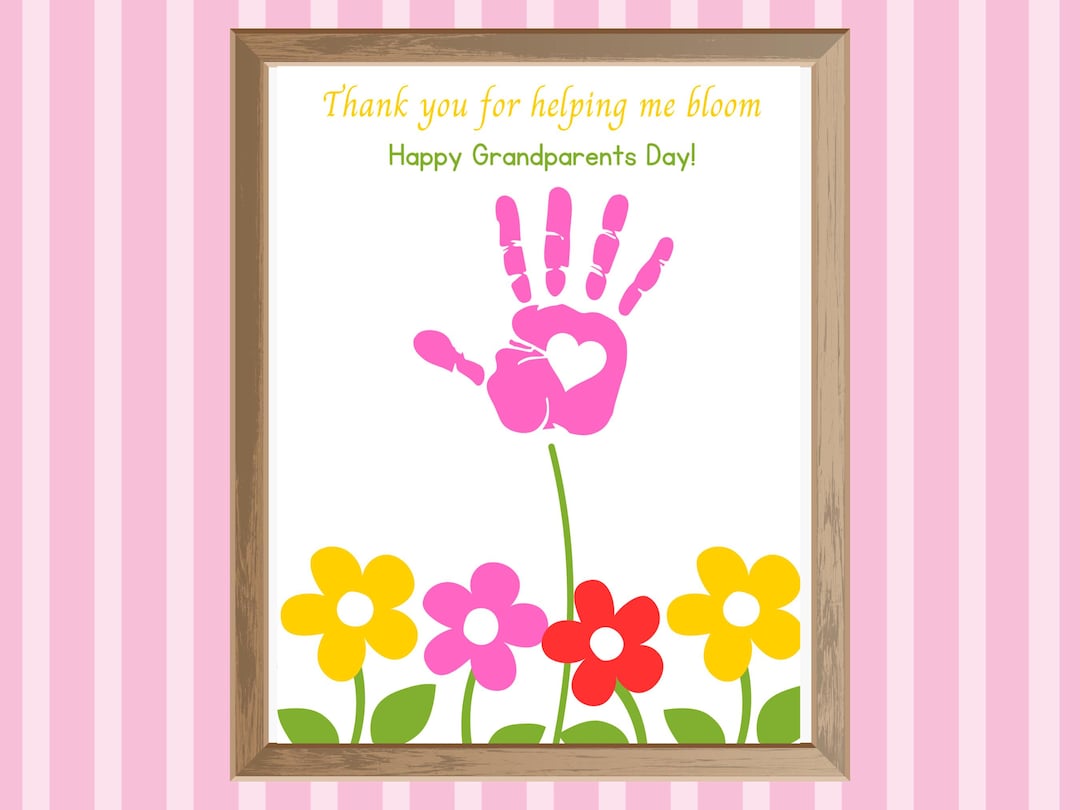 Grandparents Day Handprint Art, Printable Gift (digital Download ...