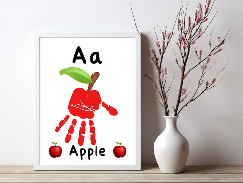 My First A-Z ABC Alphabet Handprint Craft Book Template, Printable ...