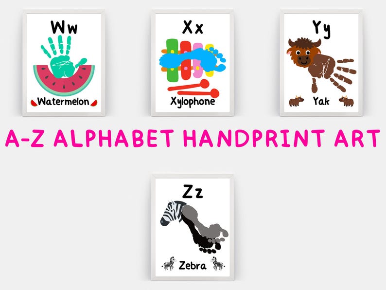 ABC Alphabet Handprint Footprint Art Bundle | DIY Kids Activity ...
