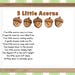 Five Little Acorns Handprint Art, Fall Keepsake (printable) | DIY ...