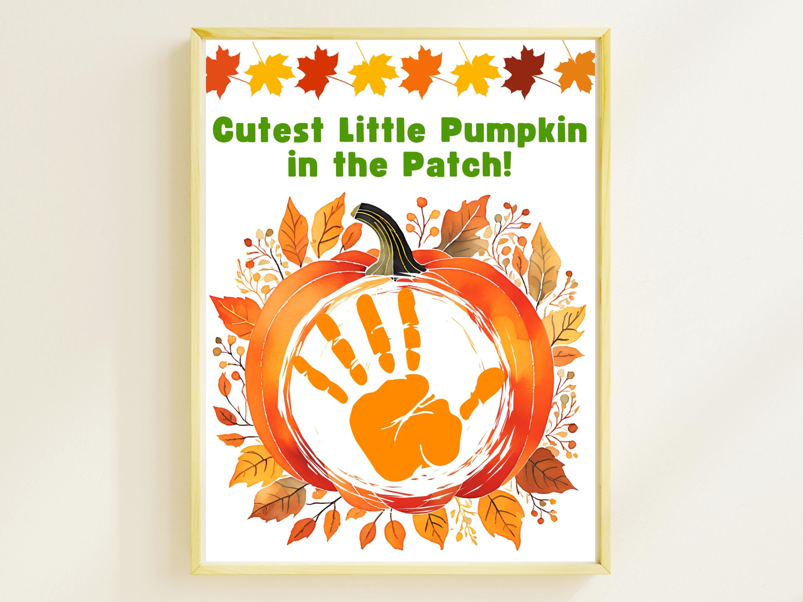 Pumpkin Handprint Art, Fall Craft Printable (digital Download) | Cutest ...