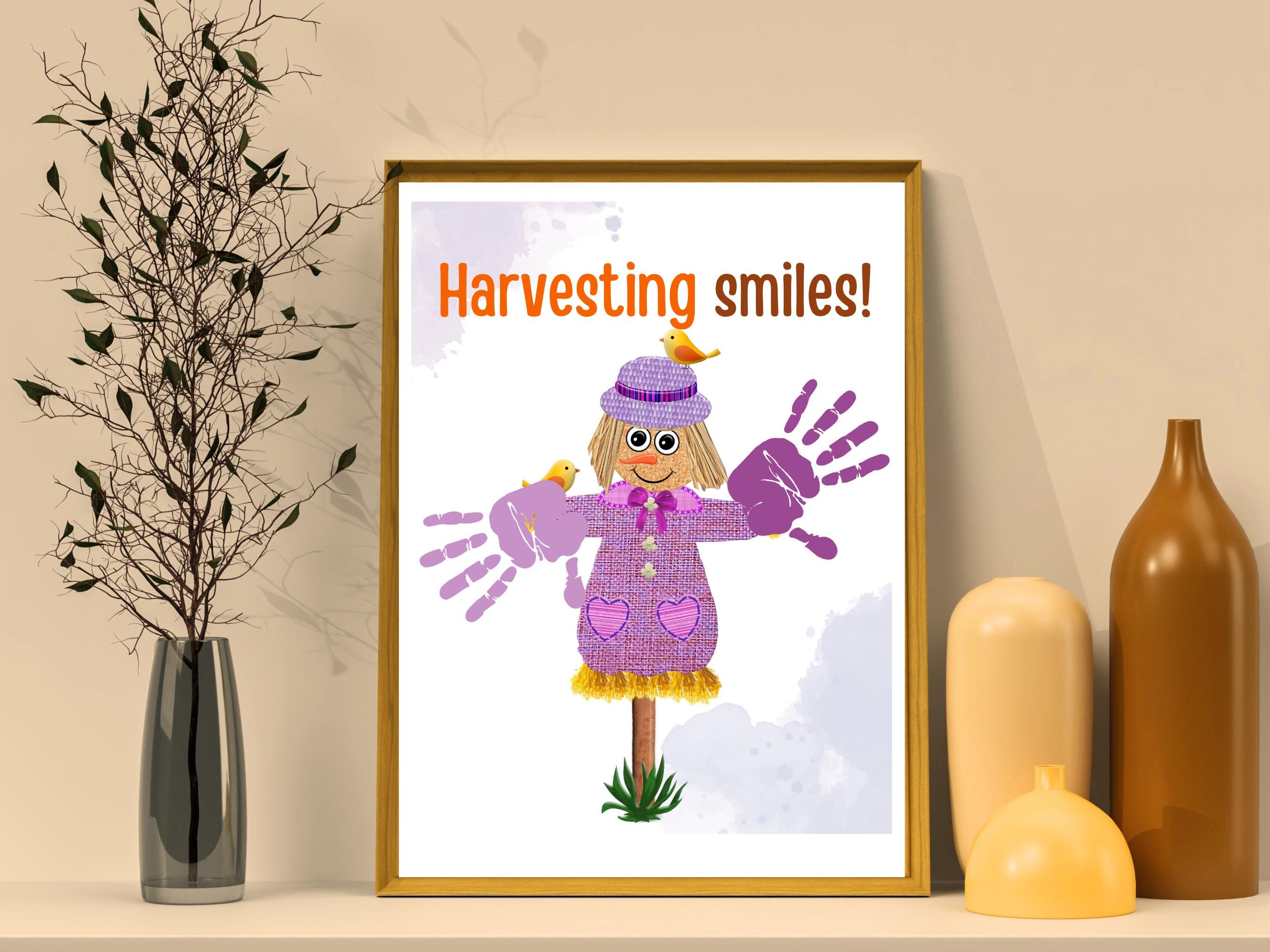 Scarecrow Handprint Art, Fall Printable Craft Keepsake for Kids ...