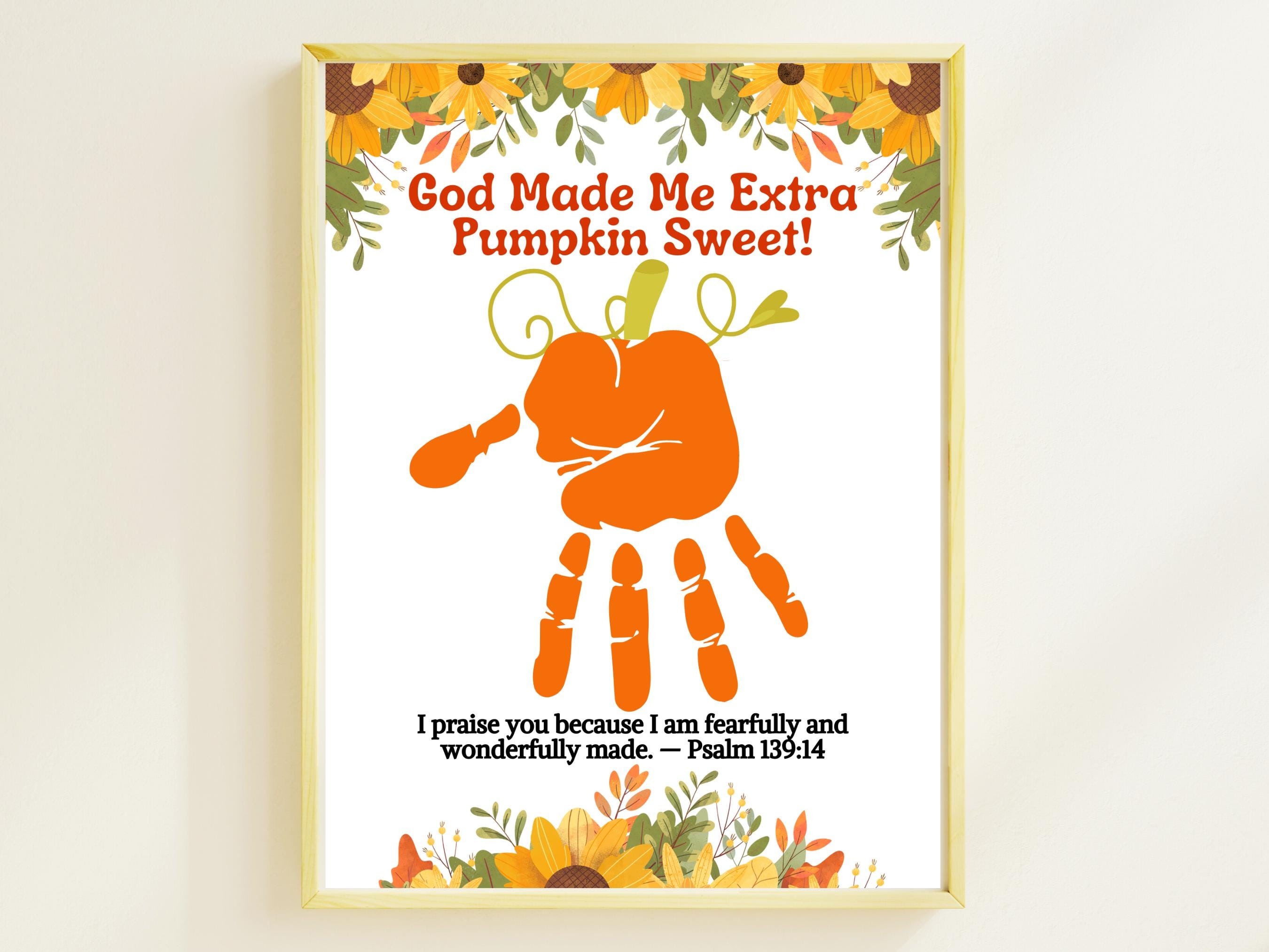 Christian Thanksgiving Handprint Craft | Psalm 139:14 | Printable Fall ...
