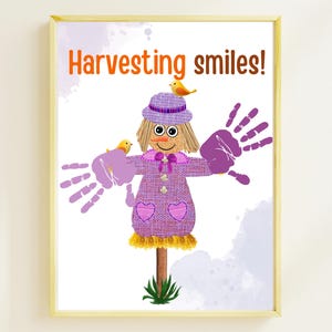 Scarecrow Handprint Art, Fall Craft Keepsake (printable) | Activity for ...