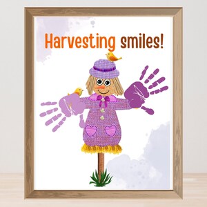 Scarecrow Handprint Art, Fall Craft Keepsake (printable) | Activity for ...