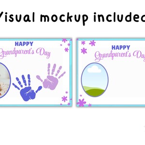 Grandparents Day Handprint Art, Custom Photo Keepsake (digital Download ...