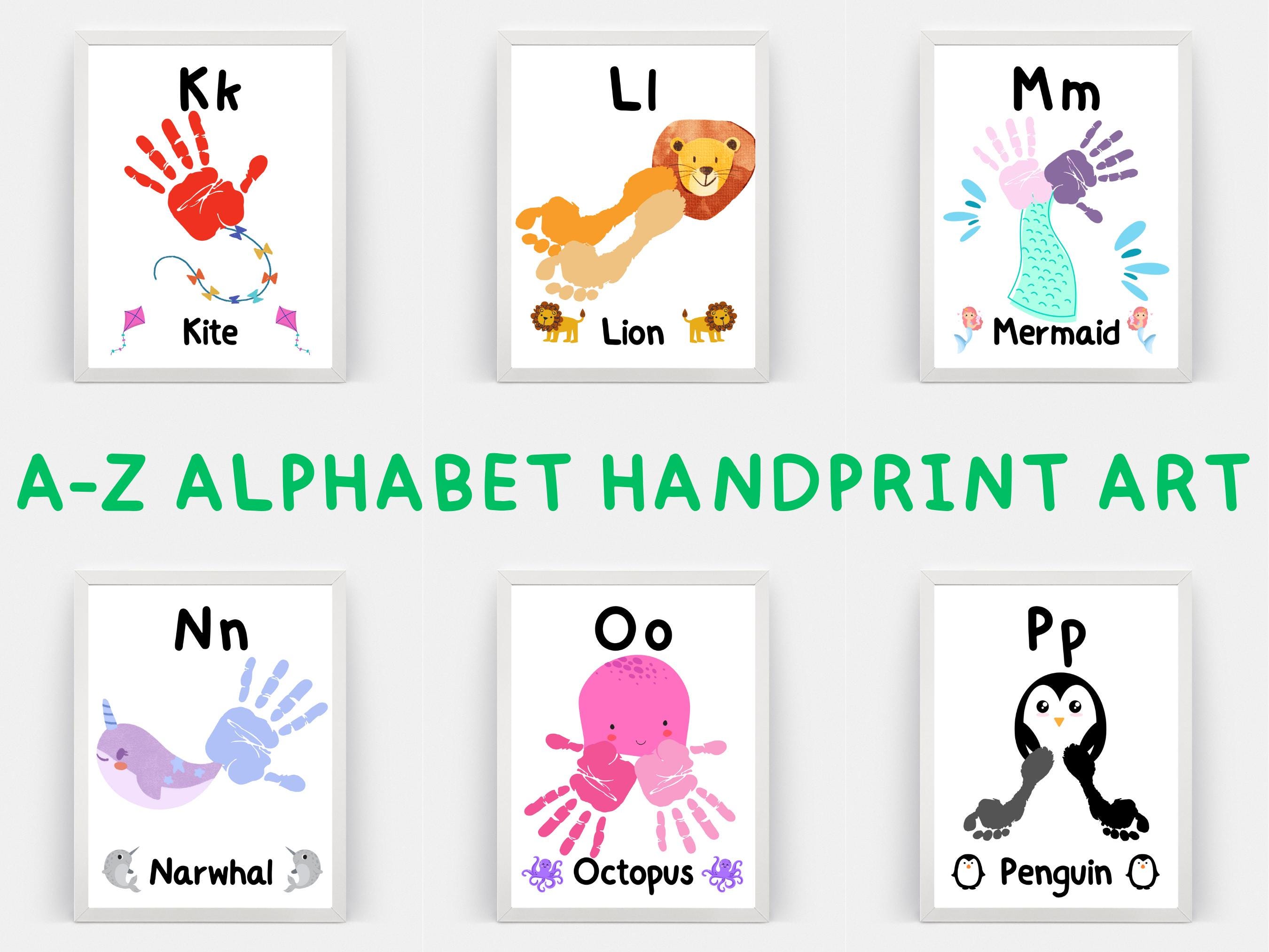 My First A-Z ABC Alphabet Handprint Craft Book Template, Printable ...