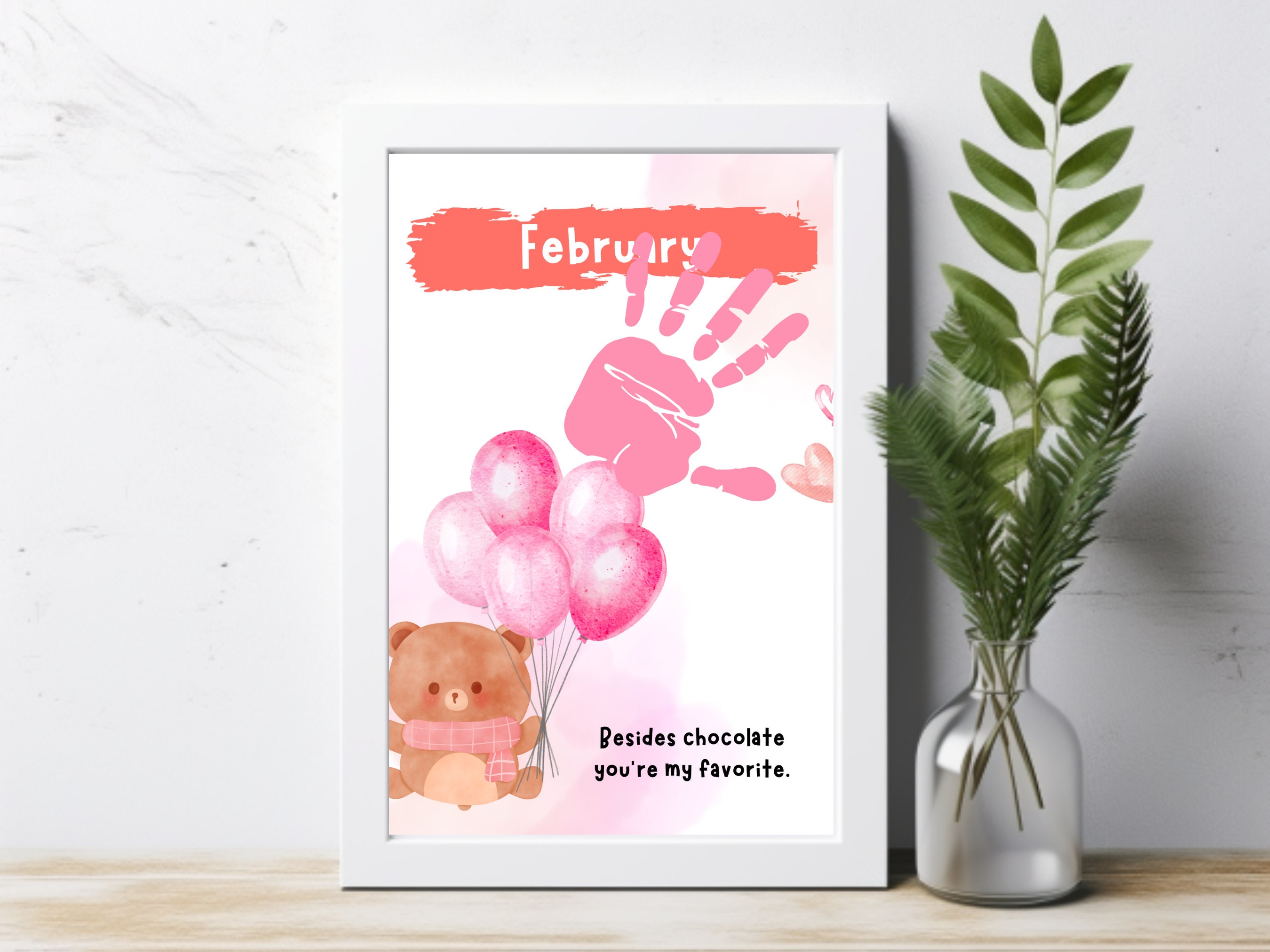 Handprint Memory Book Art | Keepsake Craft (digital Download ...