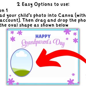 Happy Grandparents Day Handprint Art, Custom Photo Keepsake (digital ...