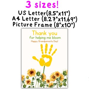 Happy Grandparents Day Handprint Art, Hand Print Craft, Preschool ...