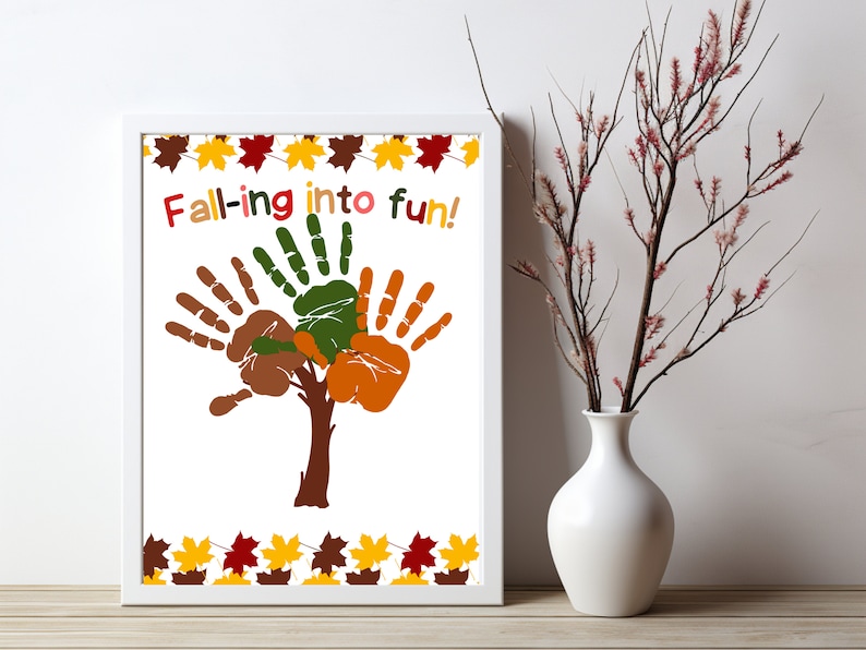 Fall Handprint Craft | Autumn Handprint Art | Thanksgiving Handprint ...