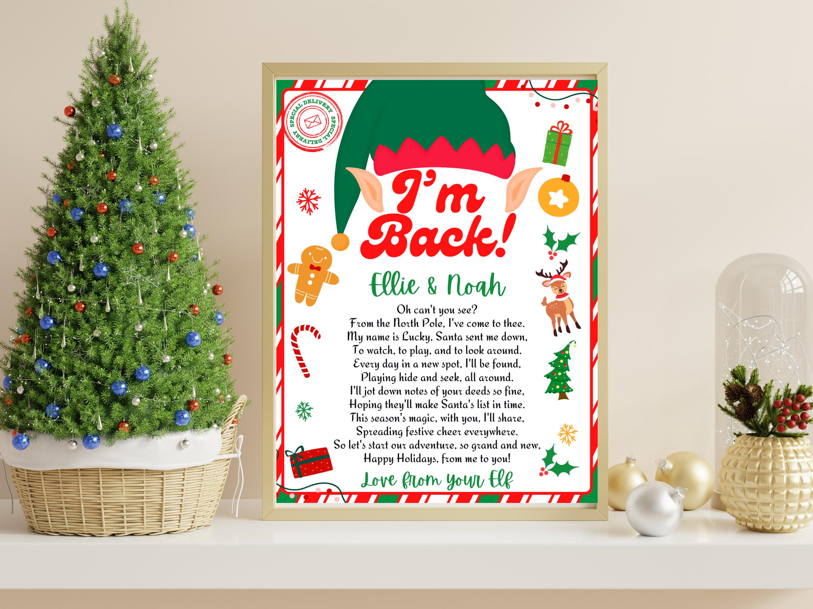 Elf Arrival Letter Editable Canva Template, Christmas Welcome Worksheet ...
