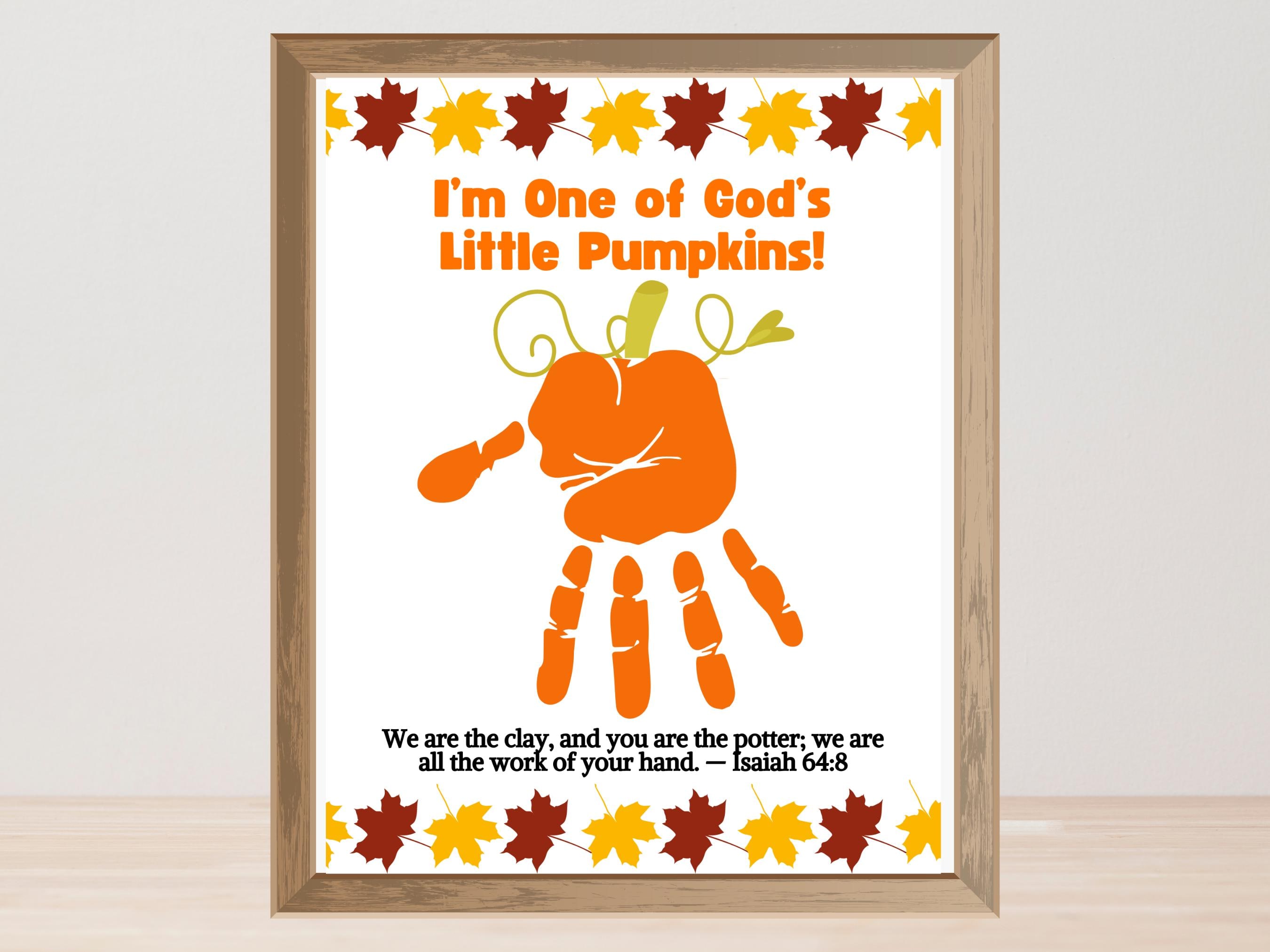 Printable Christian Thanksgiving Fall Handprint Art Jesus, Bible Verse ...