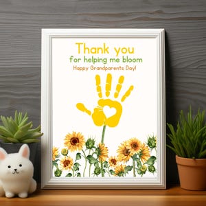 Grandparents Day Handprint Art, Thank You Gift (digital Download ...