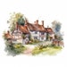 Watercolor English Village Clipart Bundle, Commercial Use (digital ...