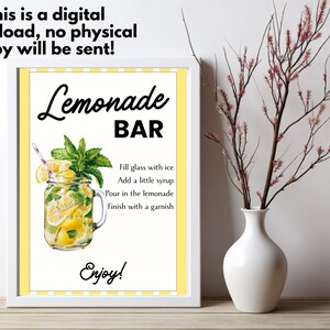 Graduation Party Lemonade Bar Menu 2025 | Grad Table Signature Drink ...