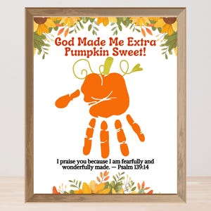 Christian Fall Handprint Art, Hand Print Craft, Preschool Kids Harvest ...
