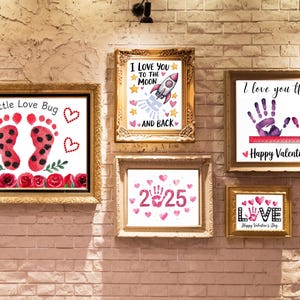 Valentines Day Handprint Art Template Bundle | DIY Kids Love Activity ...