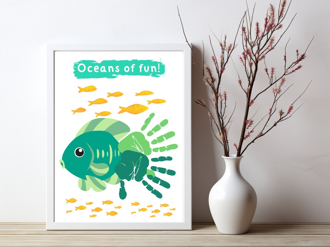 Summer Handprint Craft | Sea Animals Handprint Art | Kids Daycare ...