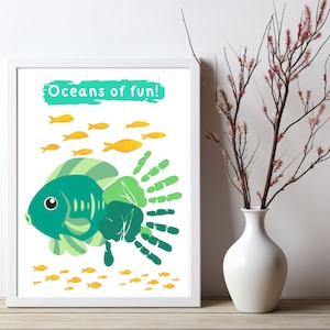 Summer Handprint Craft | Sea Animals Handprint Art | Kids Daycare ...