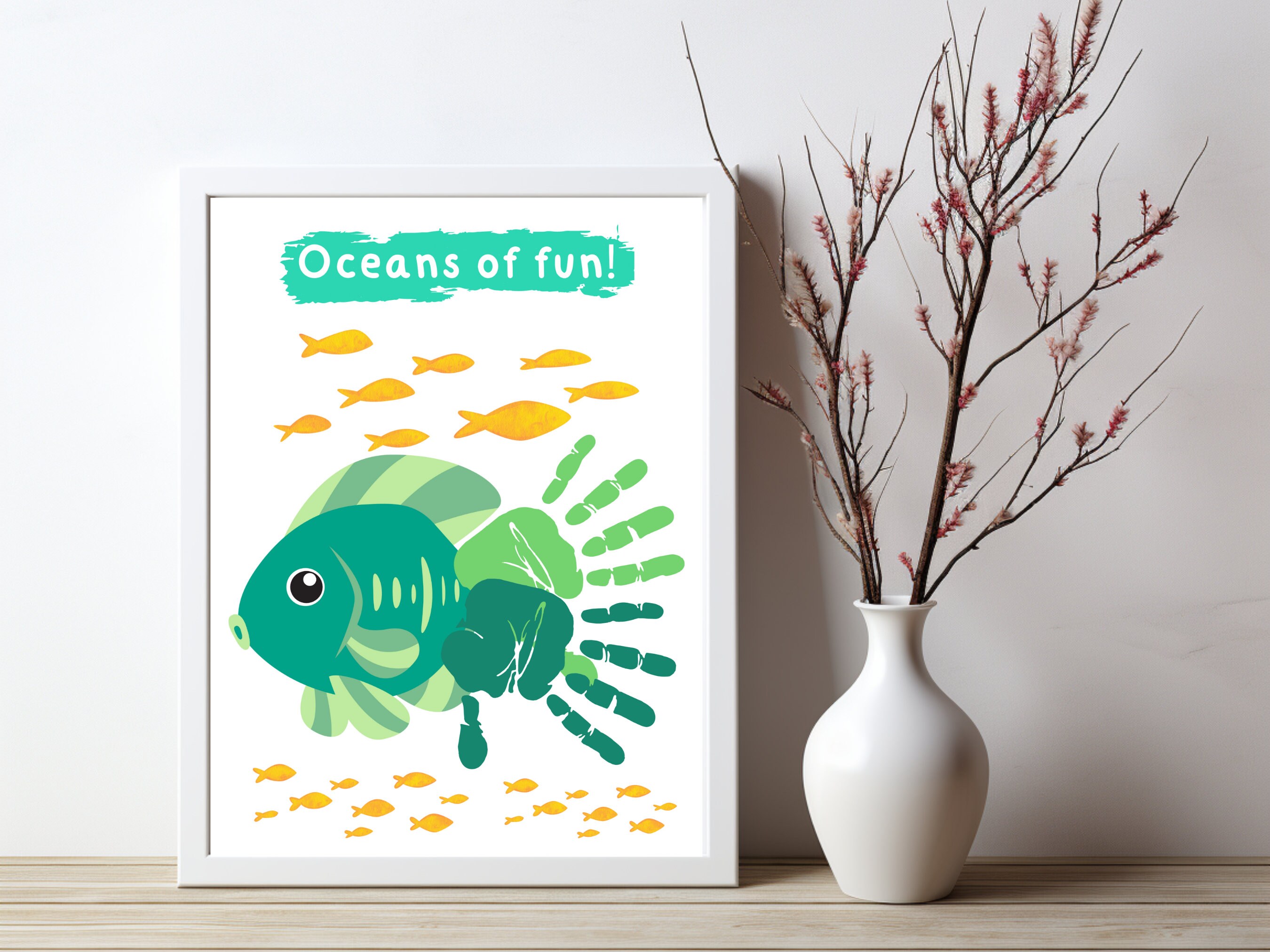 Summer Handprint Craft | Sea Animals Handprint Art | Kids Daycare ...