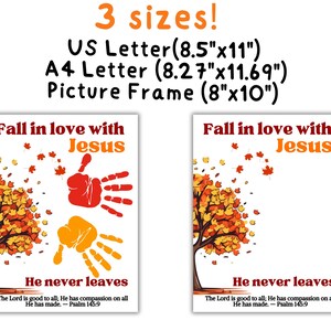 Fall for Jesus Handprint Art, Christian Thanksgiving Craft (digital ...