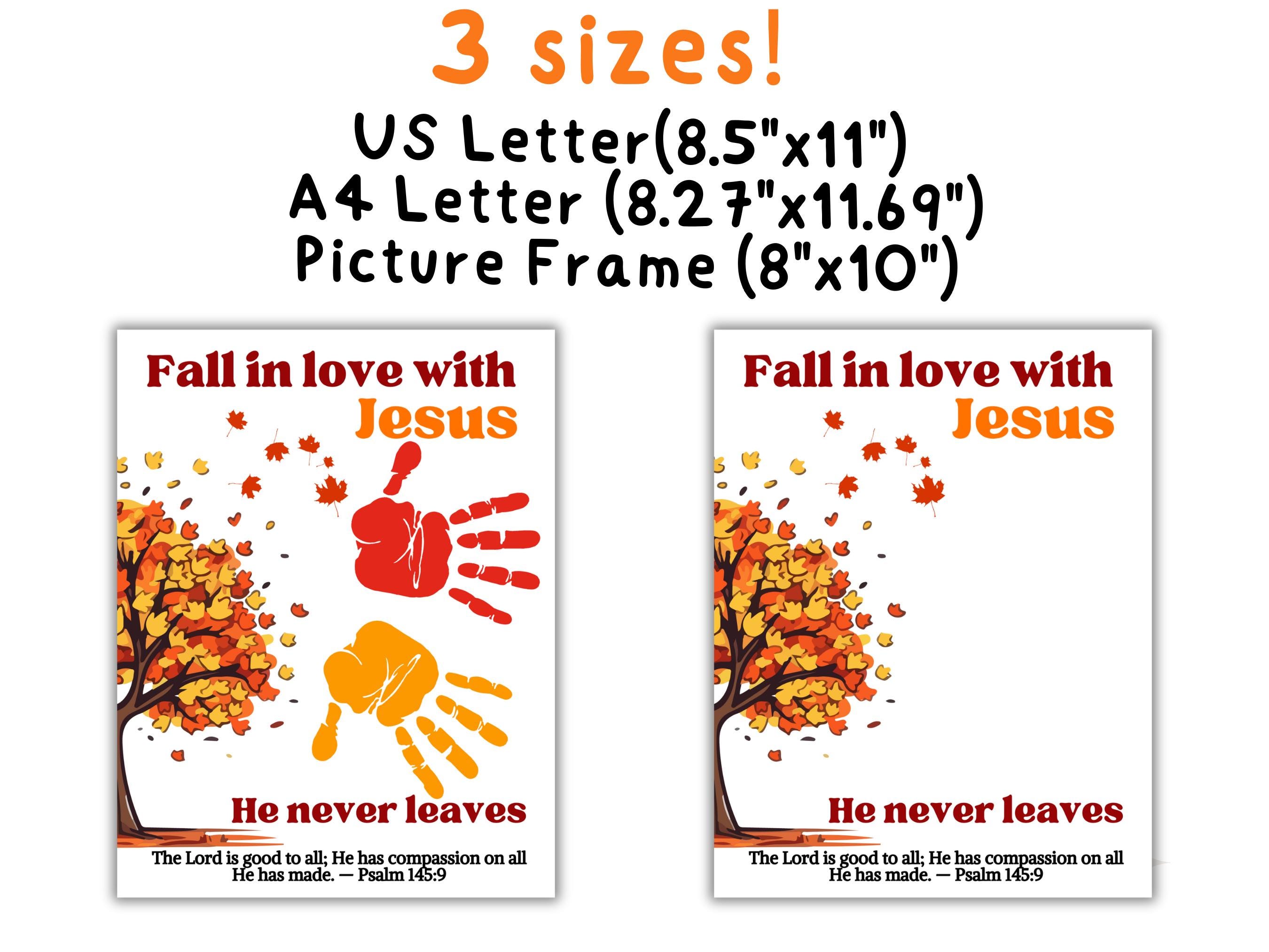 Fall for Jesus Handprint Art, Christian Thanksgiving Craft (digital ...