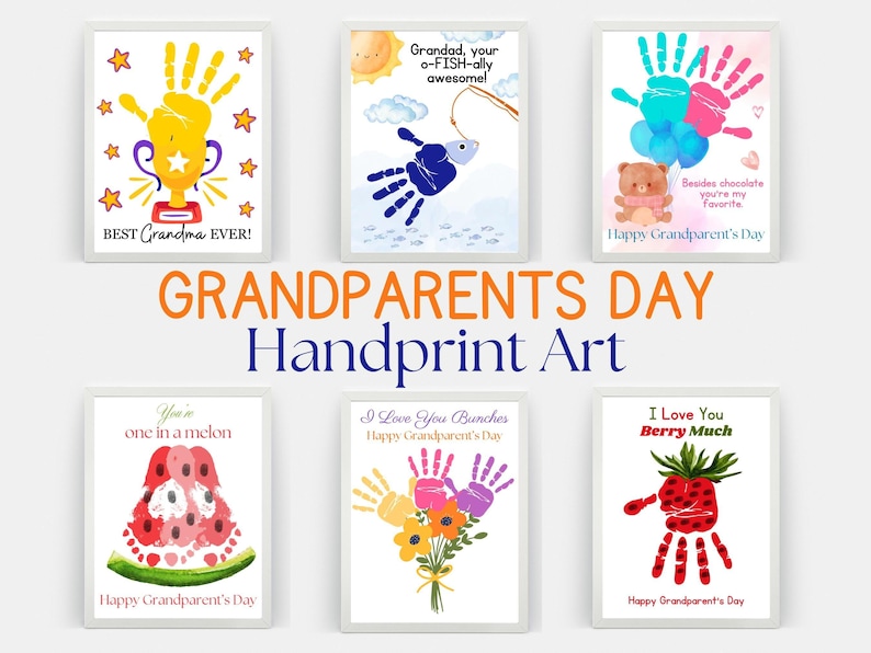 Grandparents Day Handprint Art, Handprint Craft Printable, Poem ...