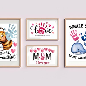 Valentines Day Handprint Art Template Bundle | DIY Kids Love Activity ...