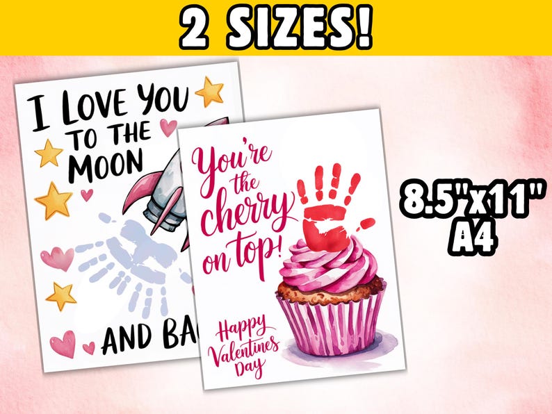 Valentines Day Handprint Art Template Bundle | DIY Kids Love Activity ...